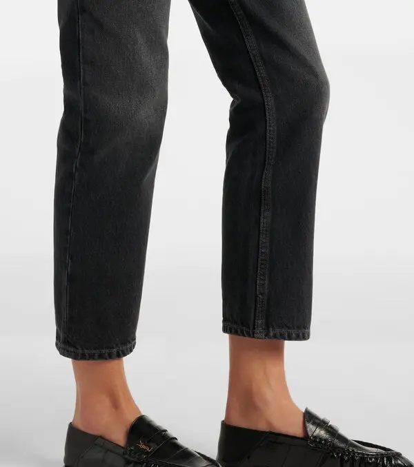 Saint Laurent 90s High-rise Slim Jeans - Black