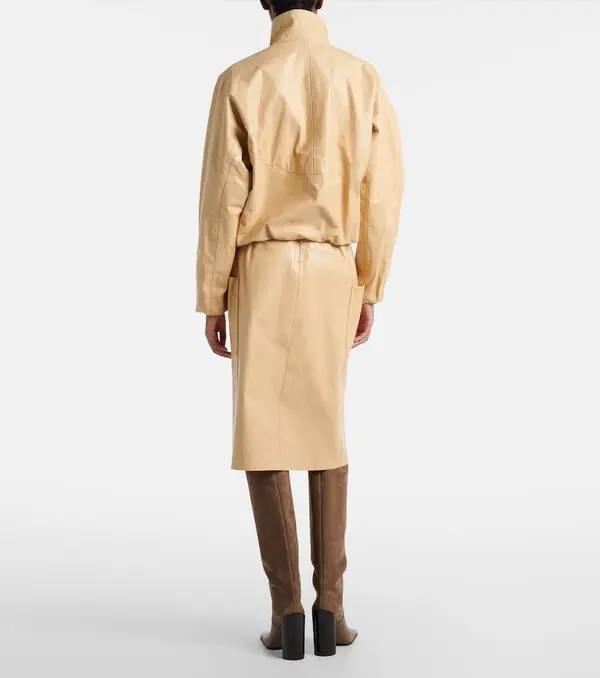 Alaïa Leather Pencil Skirt