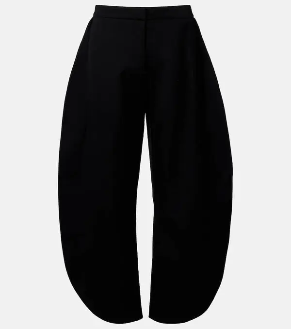 Alaïa Barrel Leg Virgin Wool Pants