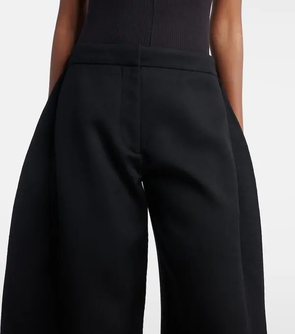 Alaïa Barrel Leg Virgin Wool Pants