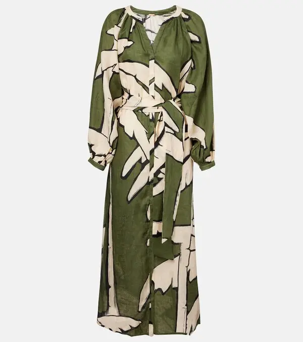 Johanna Ortiz Printed Maxi Dress - Black
