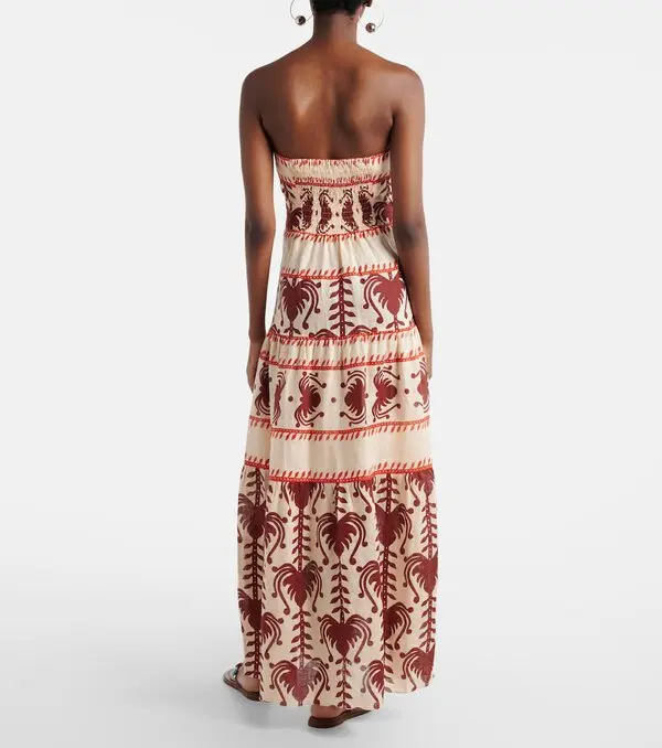 Johanna Ortiz Printed Linen Maxi Dress - Multicoloured