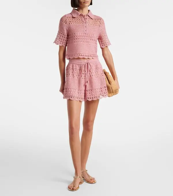 Zimmermann Wanderlust Crochet Cotton-blend Top