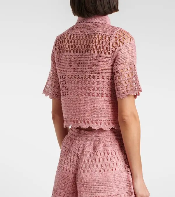 Zimmermann Wanderlust Crochet Cotton-blend Top