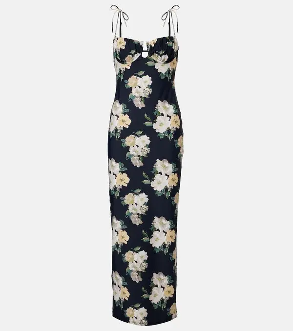 MONTCE Floral Print Beach Dress - Blue
