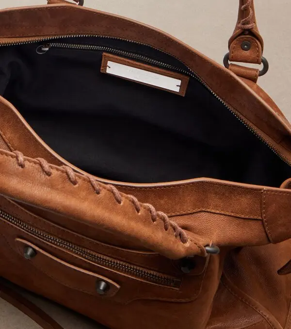 Balenciaga Le City Medium Leather Top Handle Bag - Brown