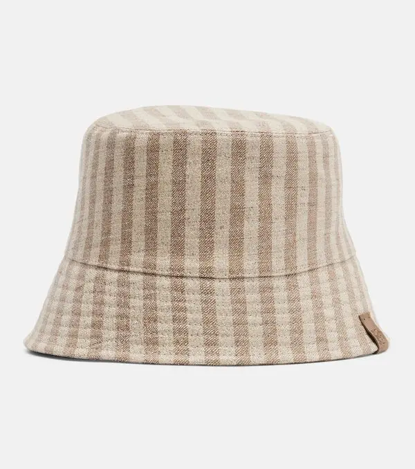 Brunello Cucinelli Striped Bucket Hat - Beige