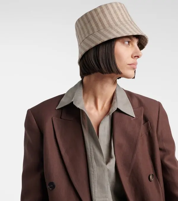 Brunello Cucinelli Striped Bucket Hat
