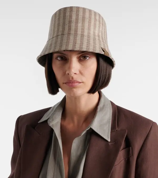 Brunello Cucinelli Striped Bucket Hat