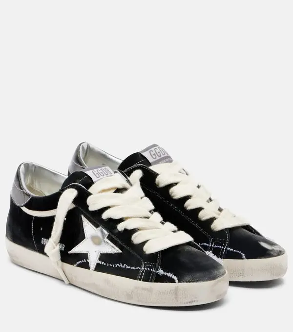 Golden Goose Super-star Velvet Sneakers - Grey
