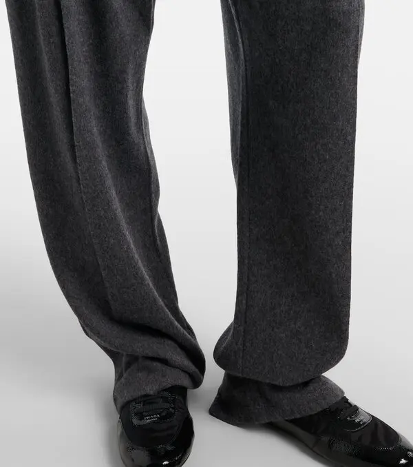 Prada Wool And Cashmere Tapered Pants