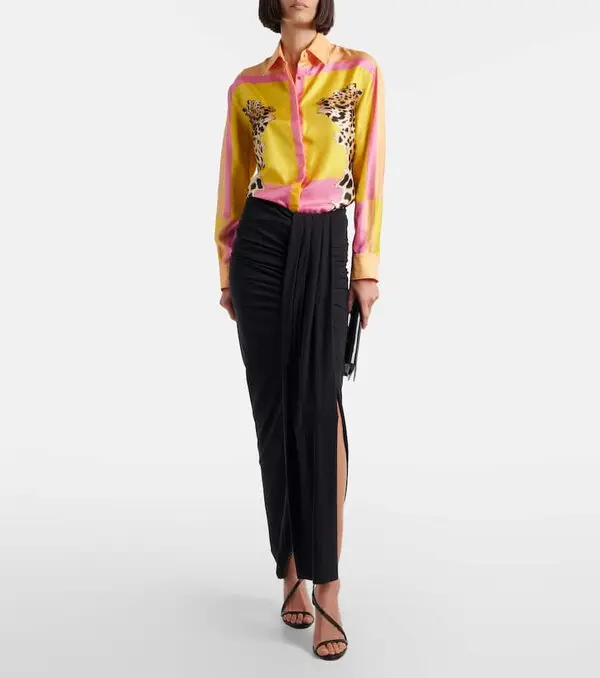 Roberto Cavalli Printed Silk Shirt