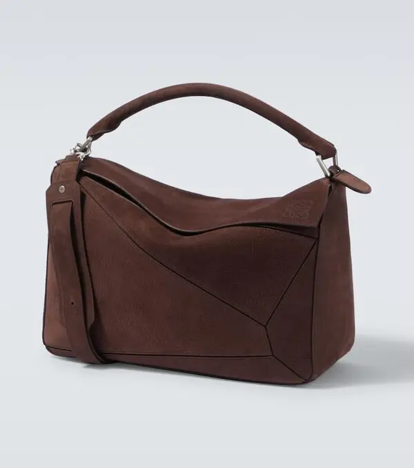 Loewe Puzzle Large Leather Shoulder Bag - Brown