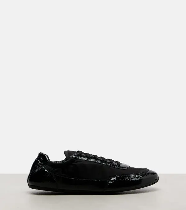 Prada Re-nylon And Leather Sneakers - Black