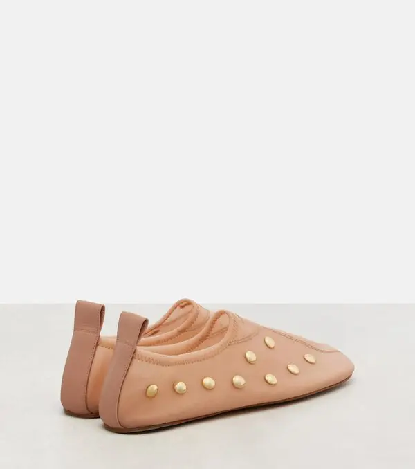 Chloé Rita Studded Flats - Pink