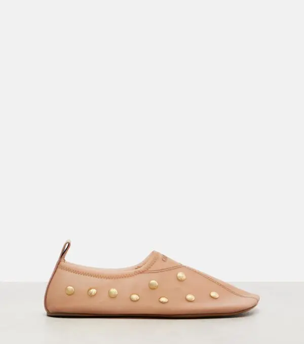 Chloé Rita Studded Flats - Pink