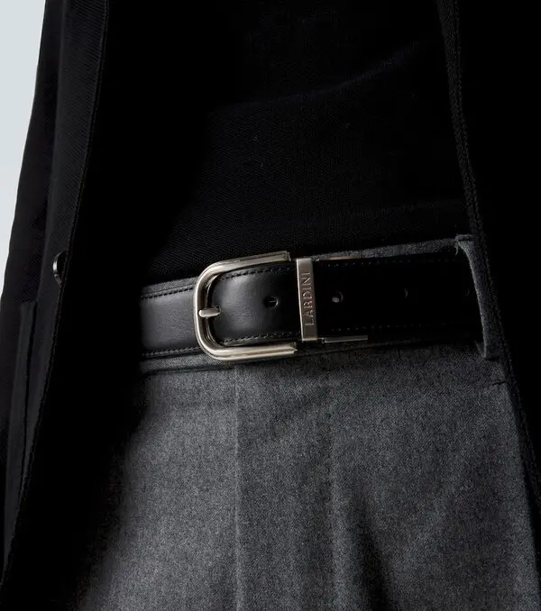 LARDINI Leather Logo Belt