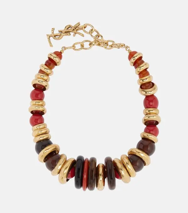 Saint Laurent Loulou Beaded Choker - Multicoloured