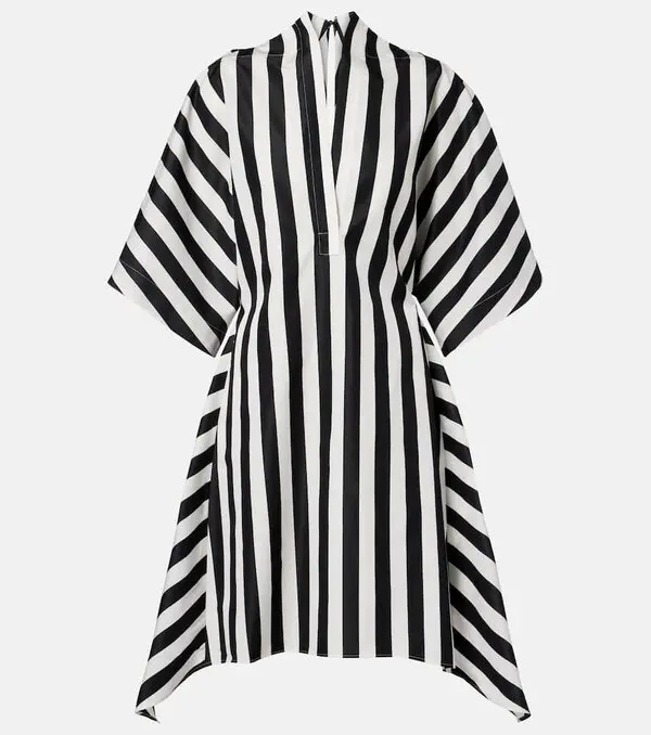 Jacquemus Moisson Striped Cotton And Silk Tunic - White
