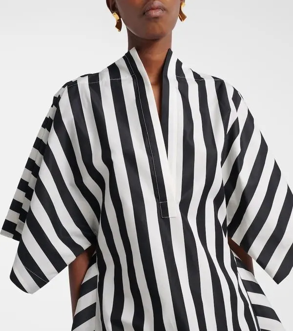 Jacquemus Moisson Striped Cotton And Silk Tunic - White