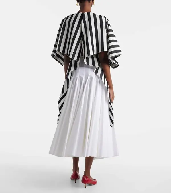 Jacquemus Moisson Striped Cotton And Silk Tunic - White