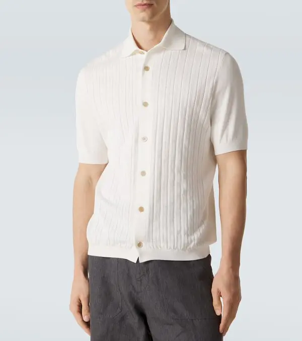Brunello Cucinelli Ribbed Cotton Shirt