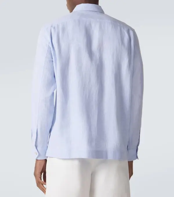 Brunello Cucinelli Linen And Cotton-blend Shirt - Blue