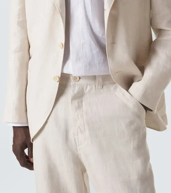 Brunello Cucinelli Linen Straight Pants