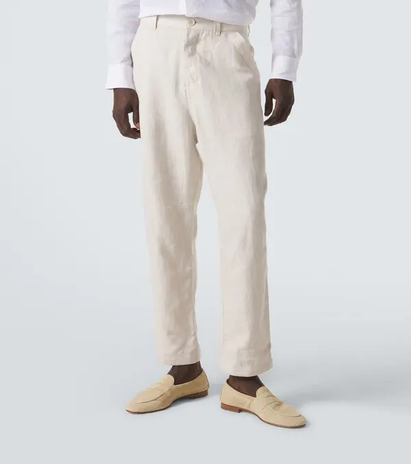 Brunello Cucinelli Linen Straight Pants