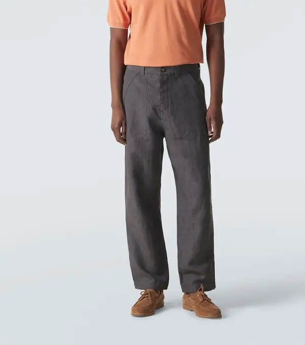 Brunello Cucinelli Linen Straight Pants