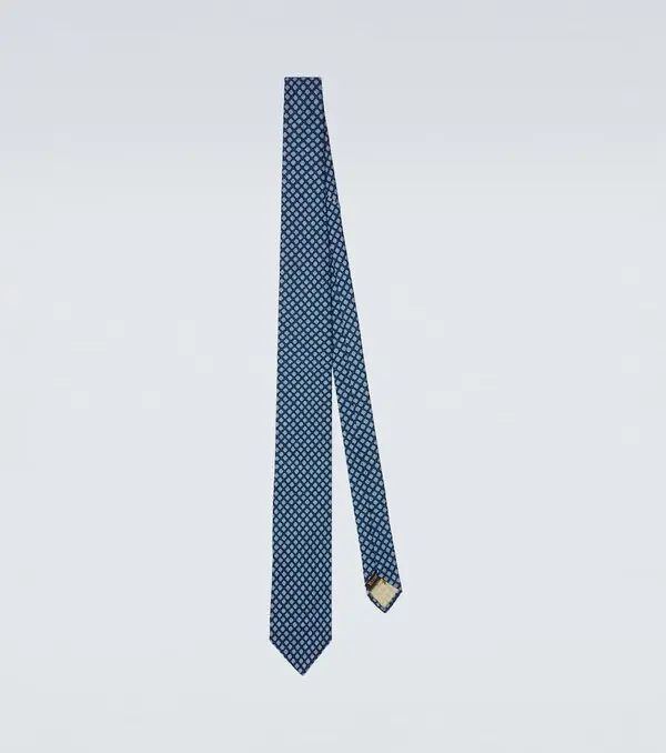 Rubinacci Printed Silk Necktie