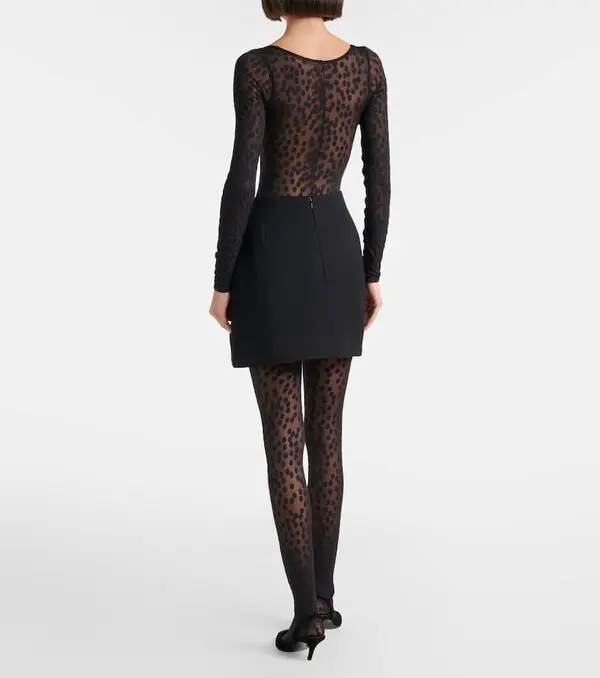 Wolford Sweet Dots Polka-dot Sheer Catsuit