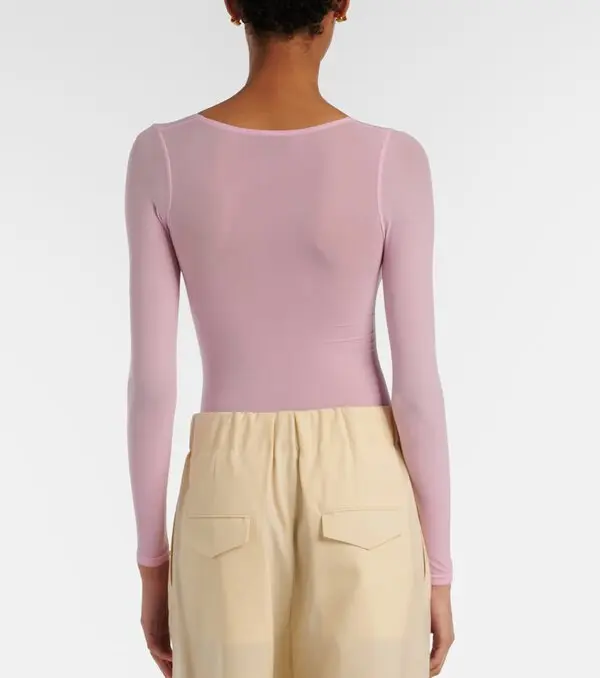 Wolford Buenos Aires Semi-sheer Bodysuit - Pink