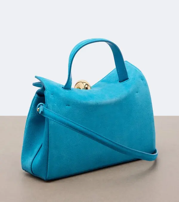 Jacquemus Valérie Small Suede Top-handle Bag - Blue