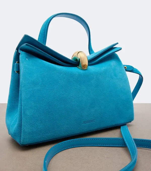 Jacquemus Valérie Small Suede Top-handle Bag - Blue