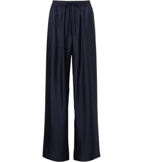 RÓHE Silk Straight-leg Trousers - Blue