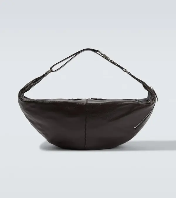 LEMAIRE Belted Leather Top-handle Bag - Brown