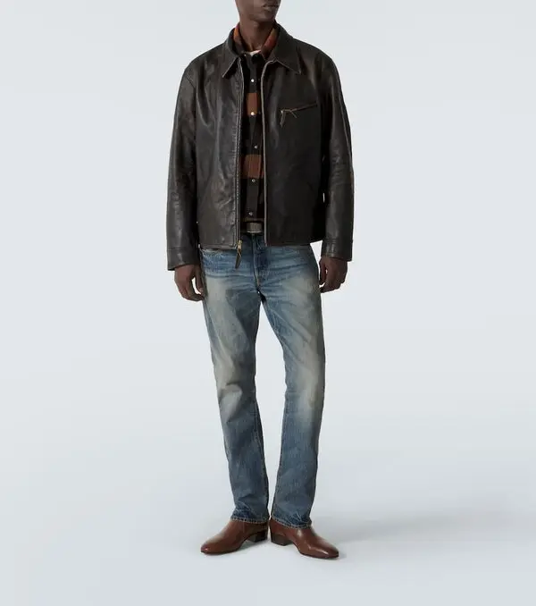 Ralph Lauren Lynton Leather Biker Jacket