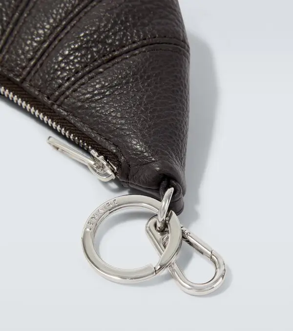 LEMAIRE Croissant Leather Bag Charm - Brown