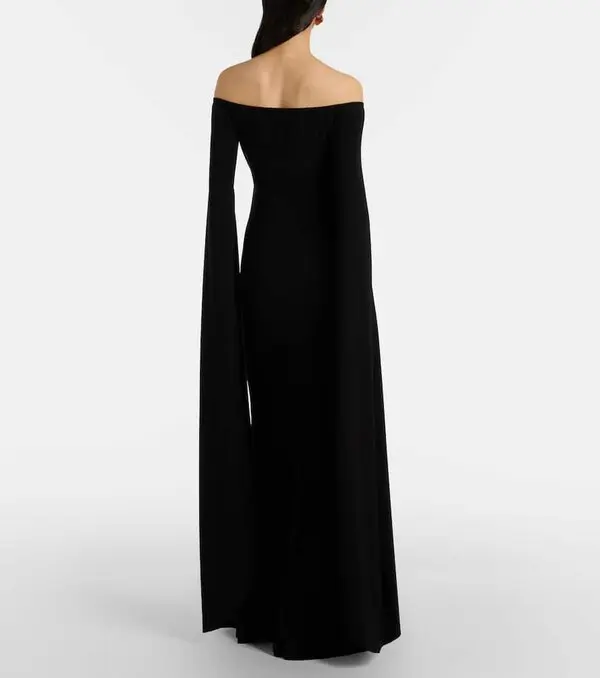 Norma Kamali Draped Off-shoulder Jersey Gown