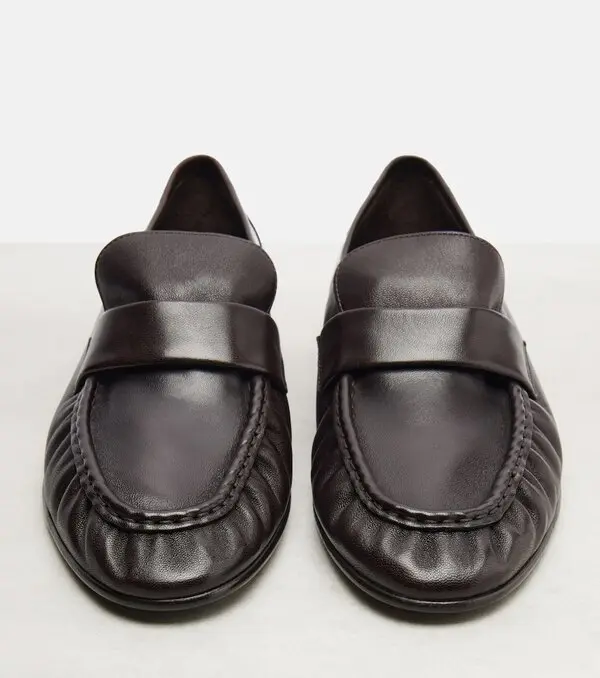 THE ROW Soft Leather Penny Loafers