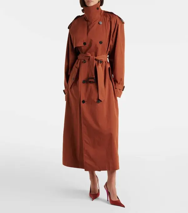 Saint Laurent Oversized Cotton And Silk Trench Coat