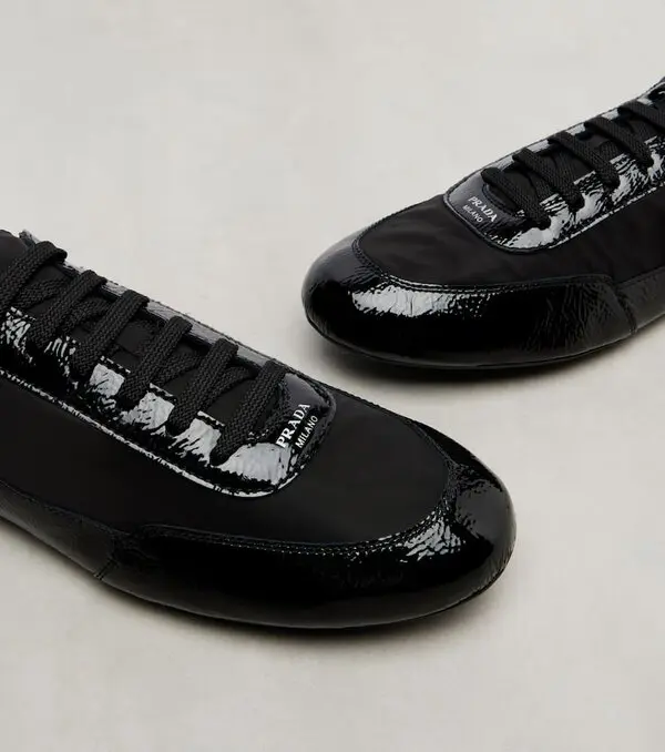 Prada Re-nylon And Leather Sneakers