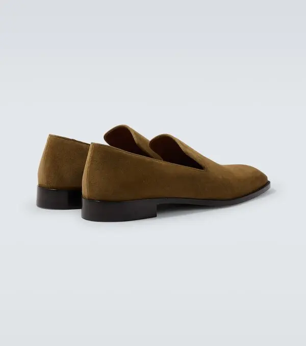 CHRISTIAN LOUBOUTIN Danny Flex Suede Loafers - Brown