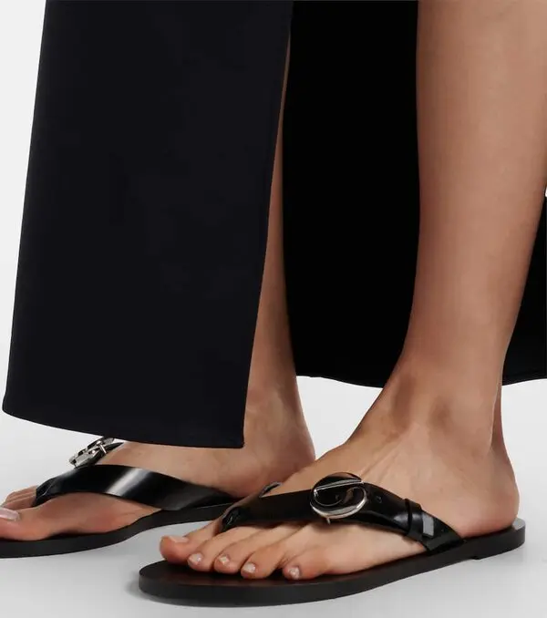Coperni Logo Leather Thong Sandals