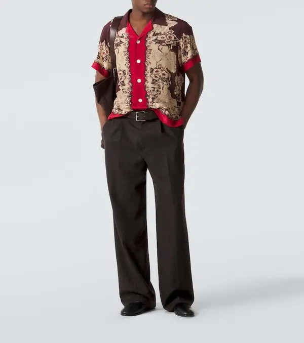 BODE Printed Silk Bowling Shirt - Multicoloured
