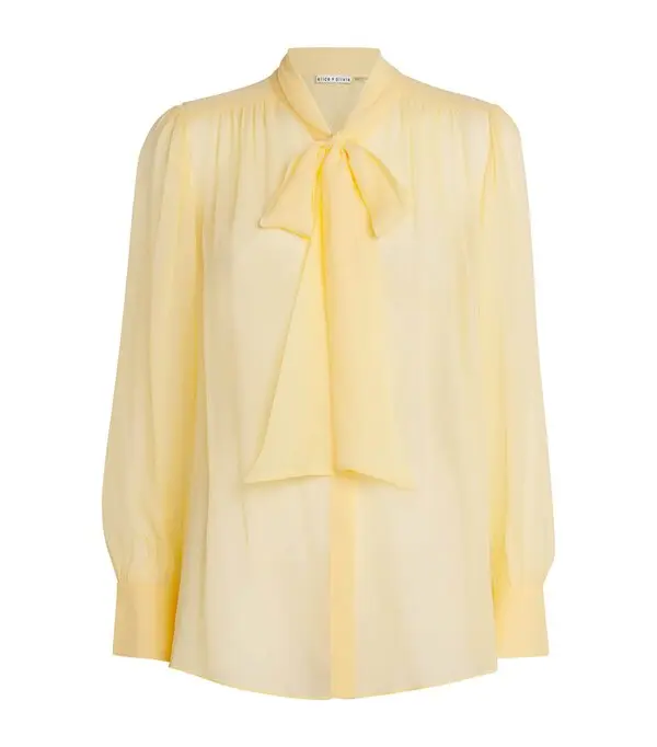 Alice + Olivia Tie-neck Blouse