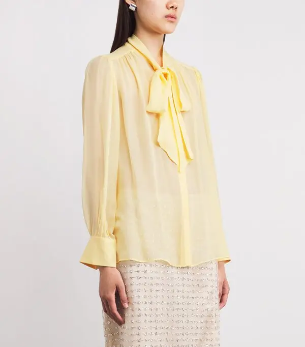 Alice + Olivia Tie-neck Blouse