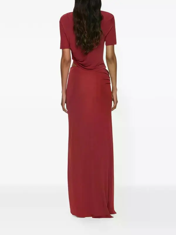 Christopher Esber Orica Cascade Crystal Jersey Skirt