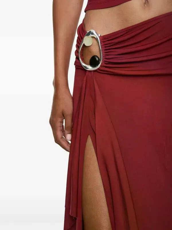 Christopher Esber Orica Cascade Crystal Jersey Skirt